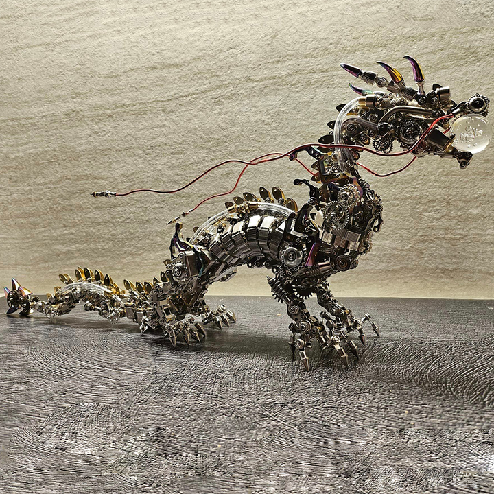 1300PCS 3D Metal DIY Realistic Chinese Dragon Model Kit Ancient Mythic ...
