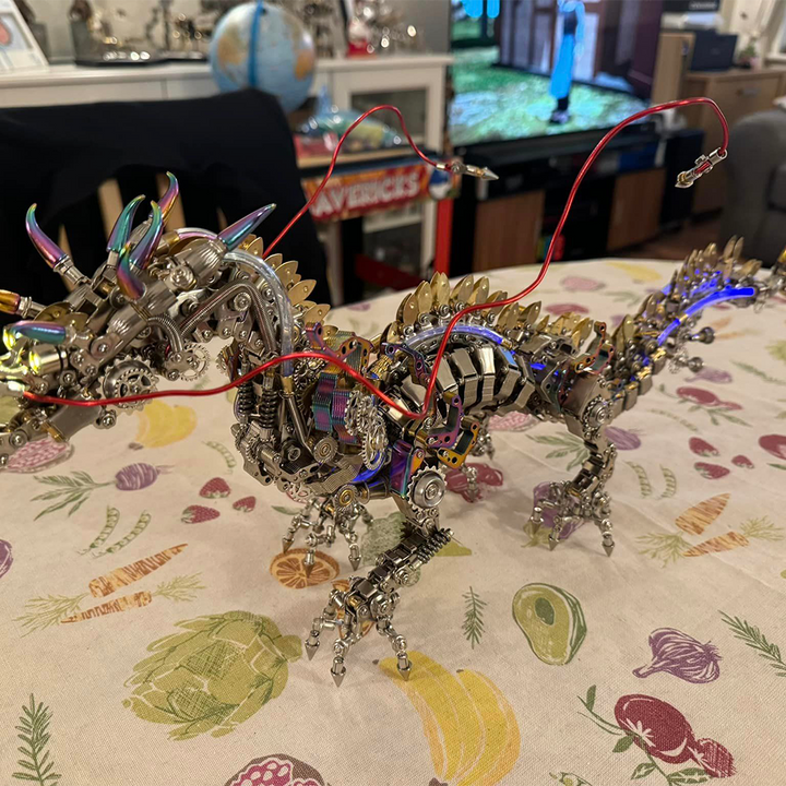 1300PCS 3D Metal DIY Realistic Chinese Dragon Model Kit Ancient Mythic ...