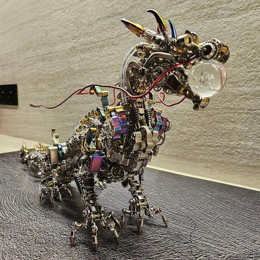 1300PCS 3D Metal DIY Realistic Chinese Dragon Model Kit Ancient Mythic ...