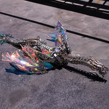 3D large metal mechanical dragon model puzzle model mythical creature ...
