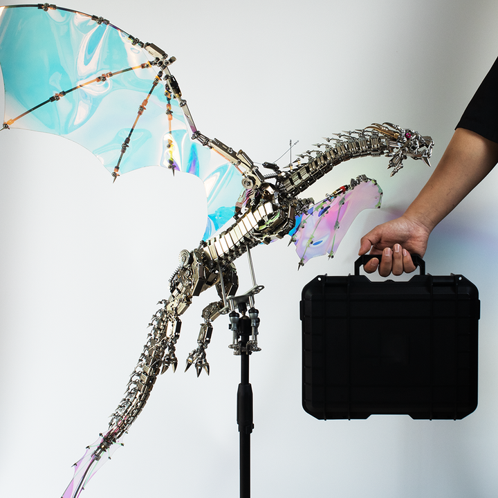 3D large metal mechanical dragon model puzzle model mythical creature ...