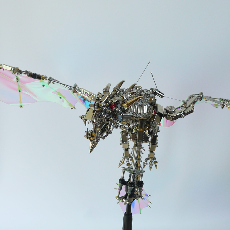 3D large metal mechanical dragon model puzzle model mythical creature ...
