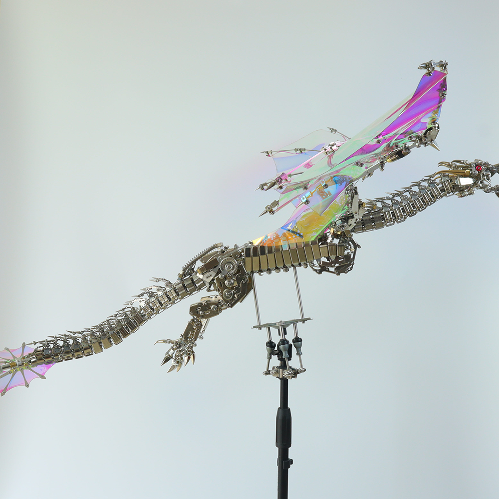 3D large metal mechanical dragon model puzzle model mythical creature ...