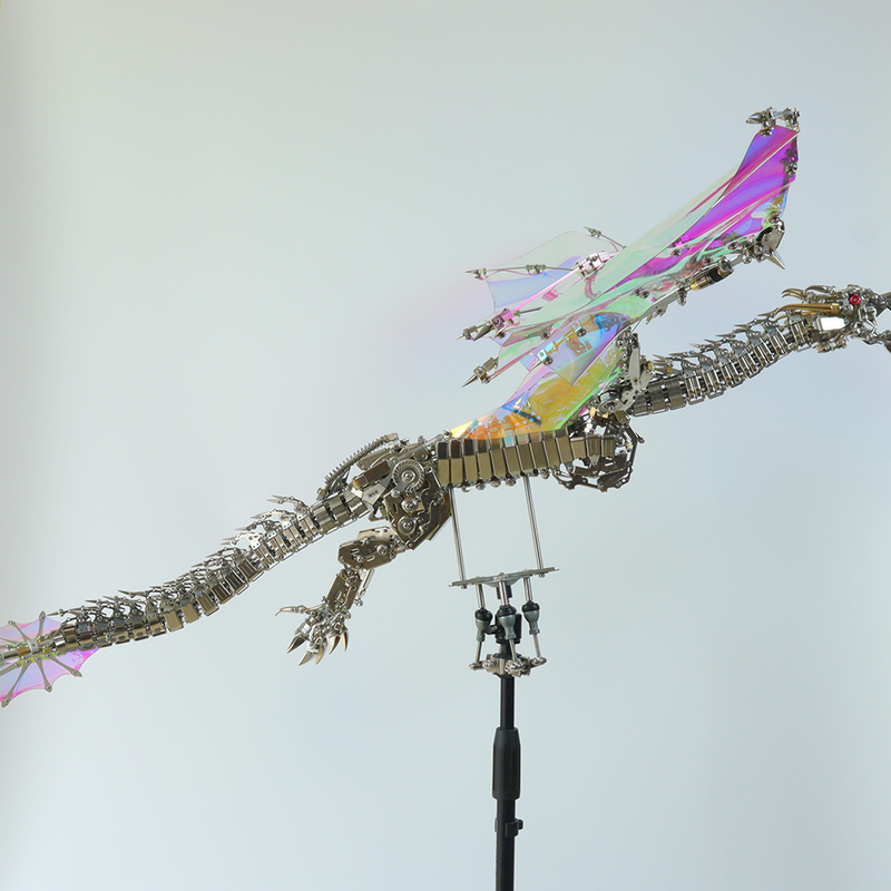 3D large metal mechanical dragon model puzzle model mythical creature ...