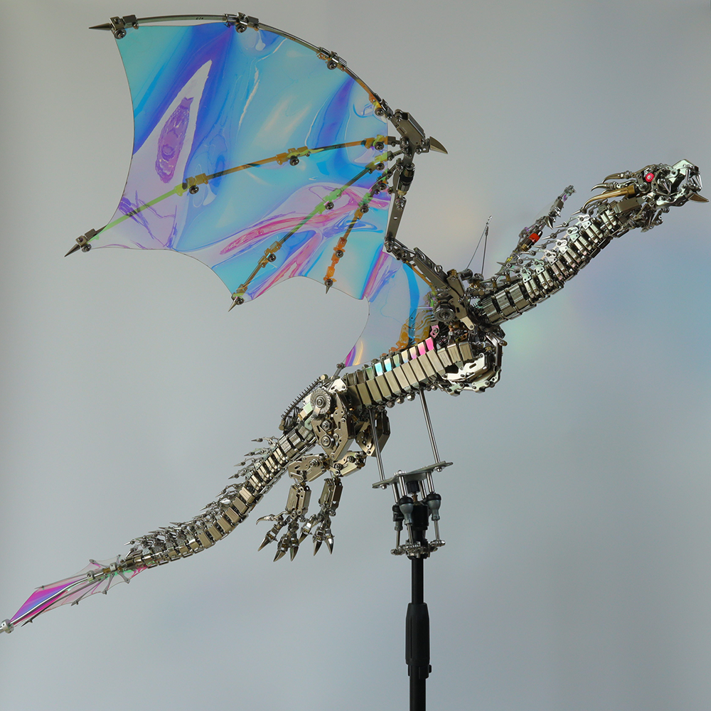 3D large metal mechanical dragon model puzzle model mythical creature ...