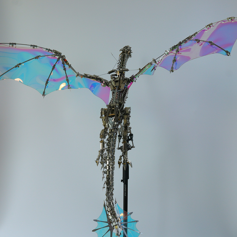 3D large metal mechanical dragon model puzzle model mythical creature ...