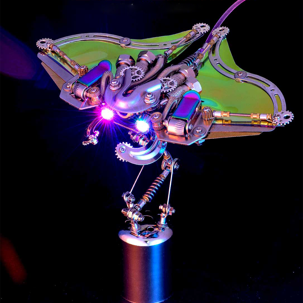 3D Mechanical Manta Ray Metal Puzzle Model Kit Ocean Series – metalkitor