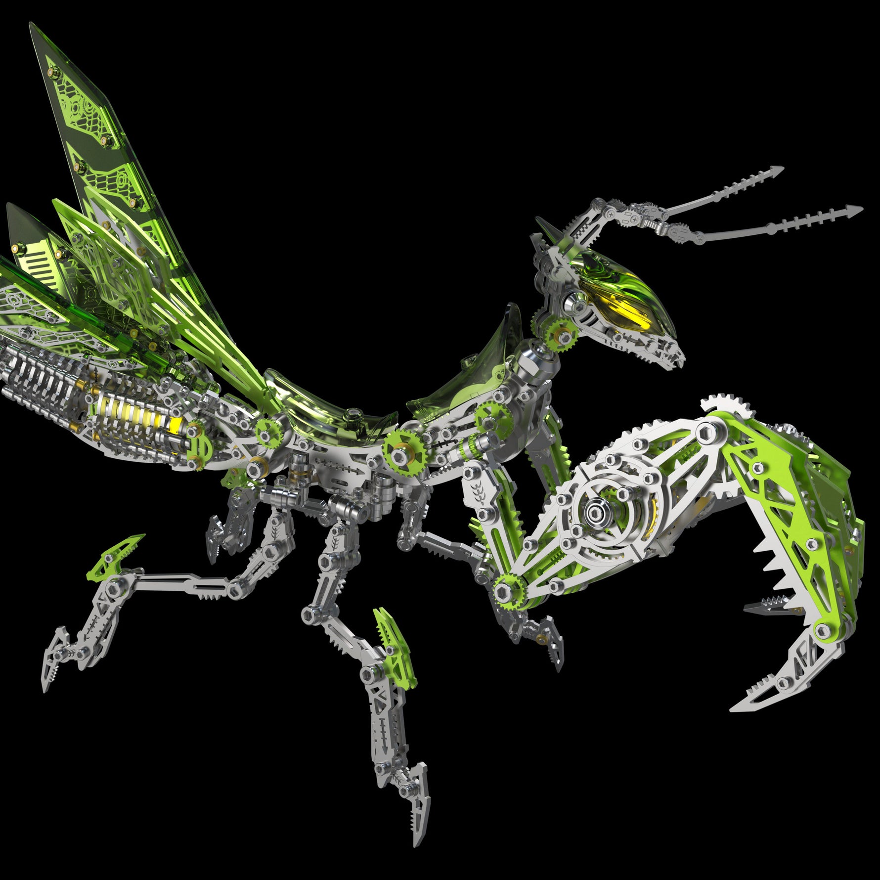 3D Metal Mechanical Mantis 1200PCS Puzzle Model Kit Insect Series ...