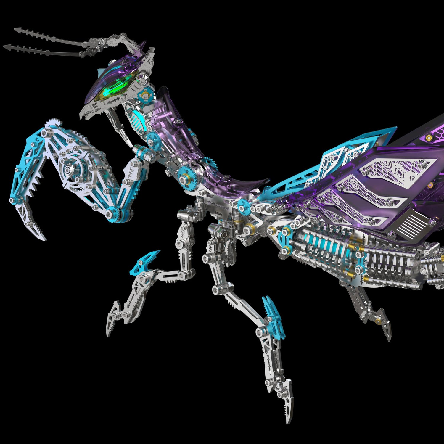 3D Metal Mechanical Mantis 1200PCS Puzzle Model Kit Insect Series ...