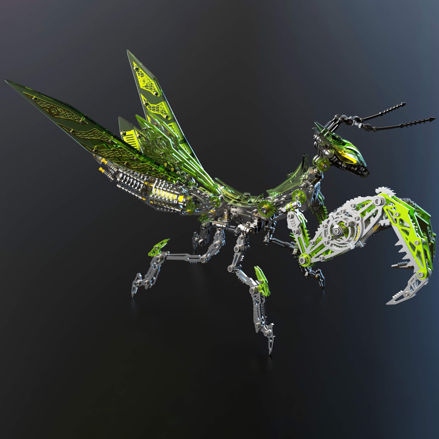 3D Metal Mechanical Mantis 1200PCS Puzzle Model Kit Insect Series ...