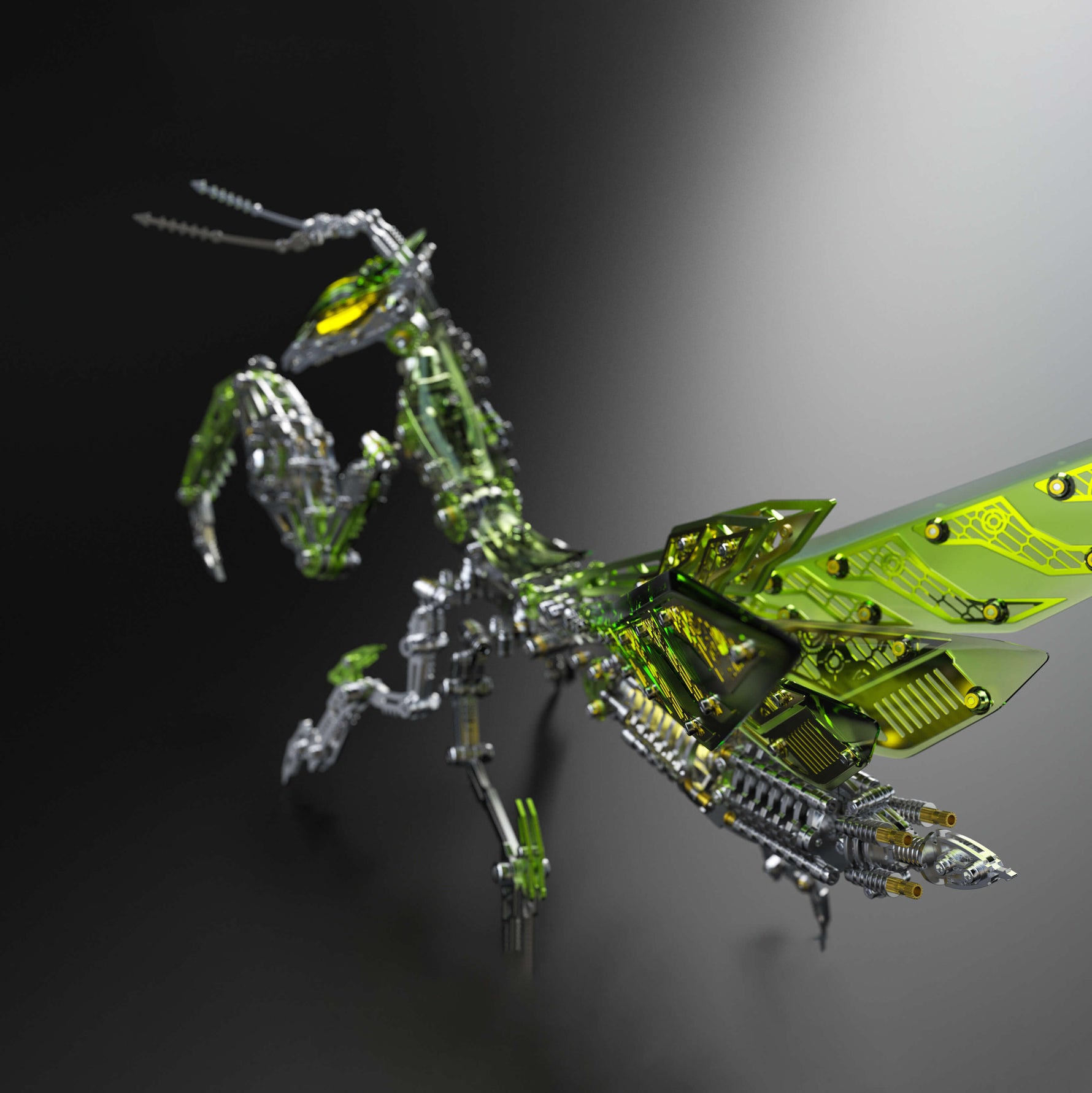 3D Metal Mechanical Mantis 1200PCS Puzzle Model Kit Insect Series ...