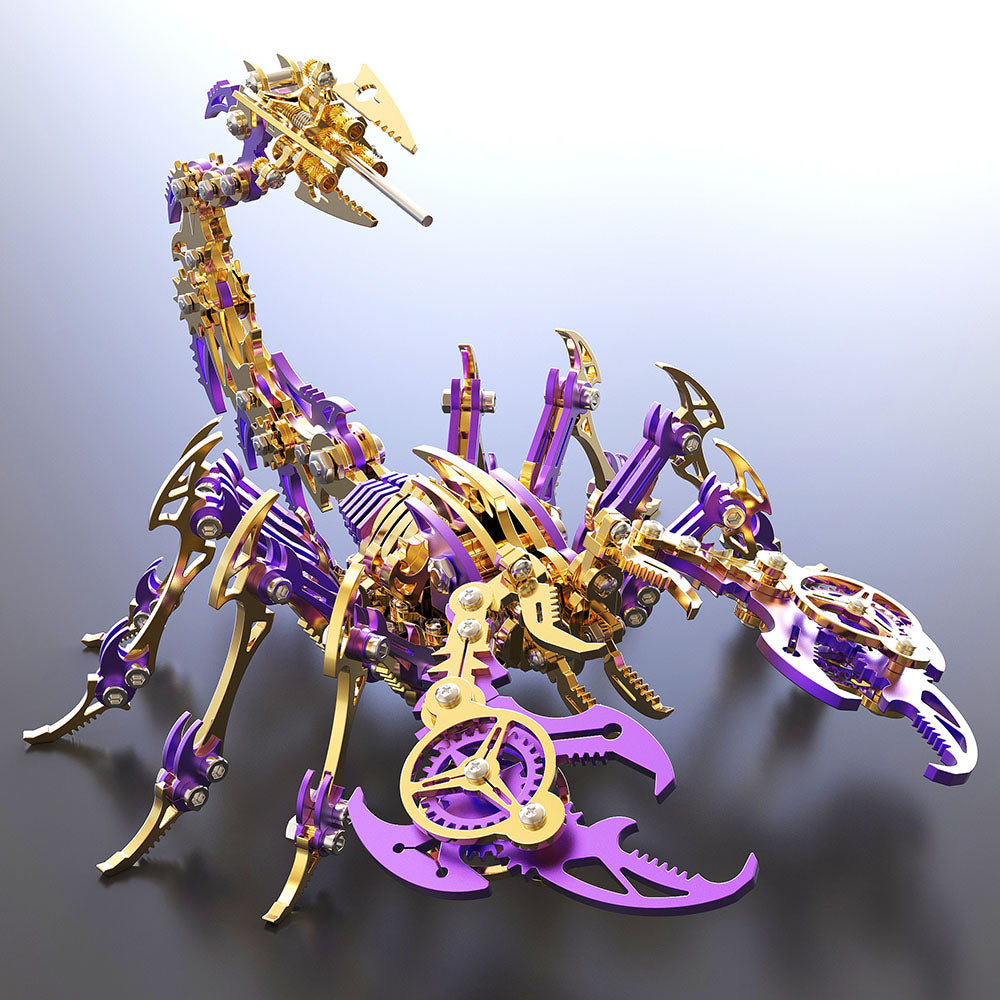 3D Scorpion Purple Golden Metal Puzzle Model Color Kit for Gift and De ...
