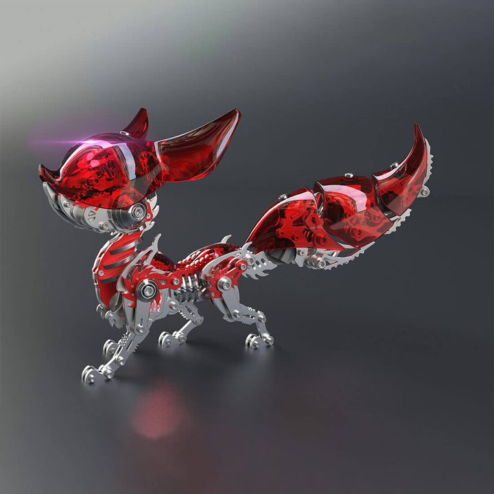 DIY Mechanical Fox Metal Puzzle Model Kit Adjustable Animal Series ...