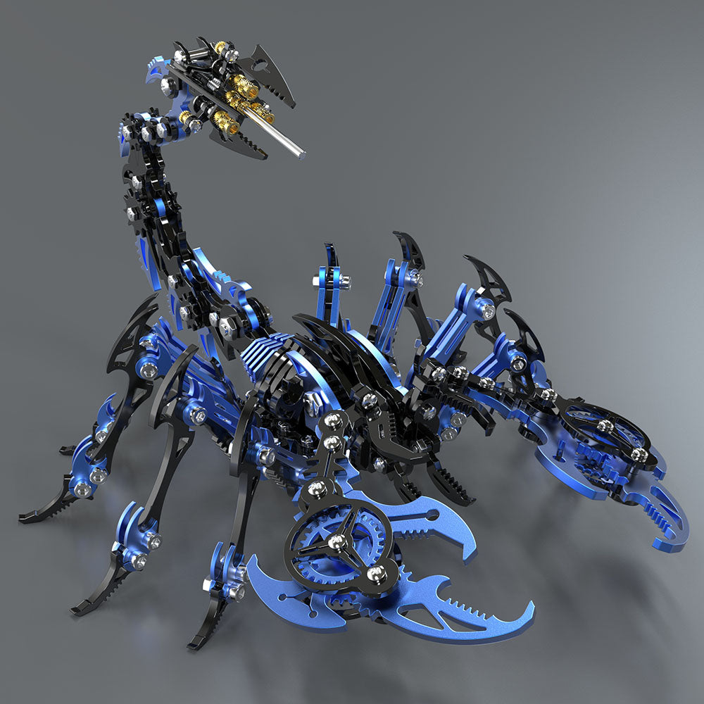 Punk Blue-Black Scorpion 3D Metal Puzzle Model Kit for Gift and Decora ...