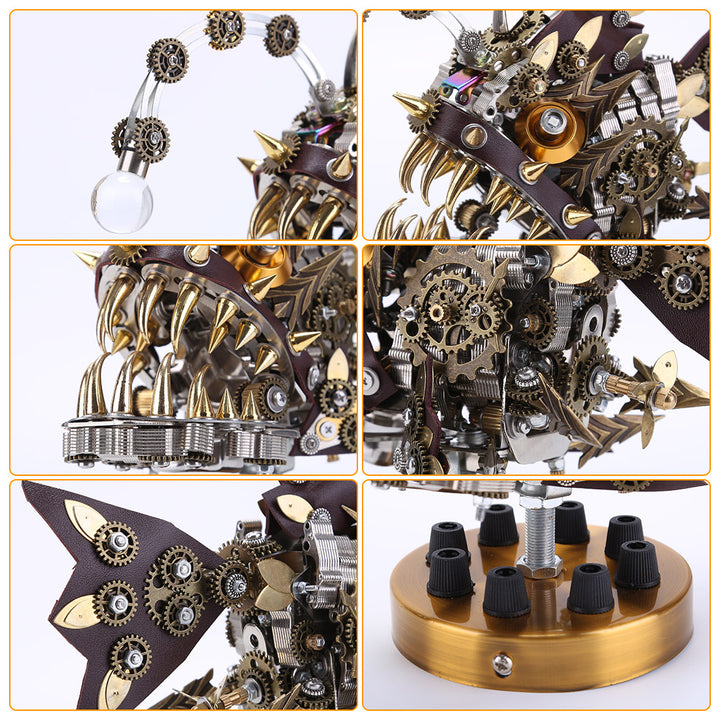 Steampunk Anglerfish 3D Metal Puzzle Model Kit with Base – metalkitor