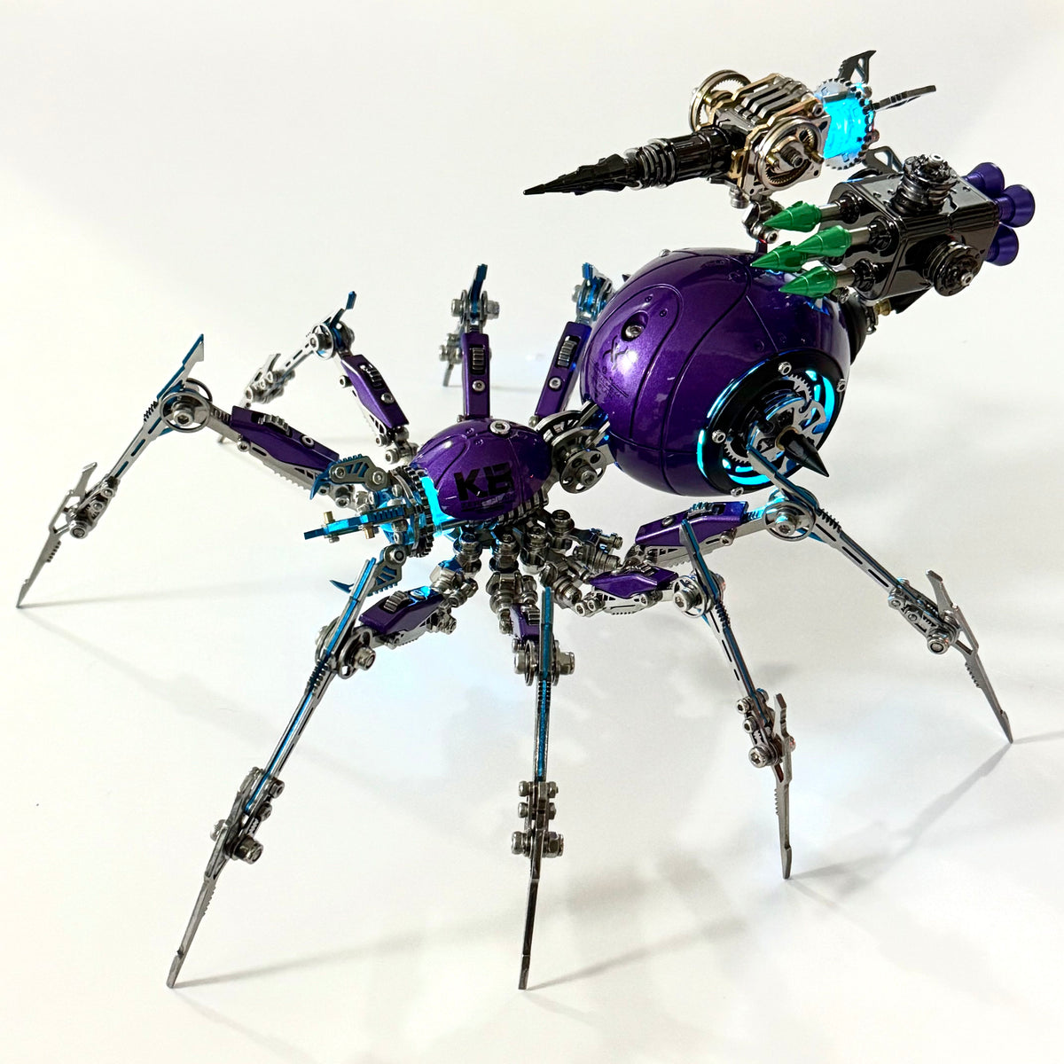 Steampunk Mechanical Spider Purple Storm 3D Metal Model Kit for Adults ...