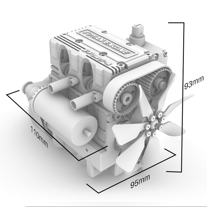 Toyan 4-stroke inline twin-cylinder water-cooled methanol X-power engi ...