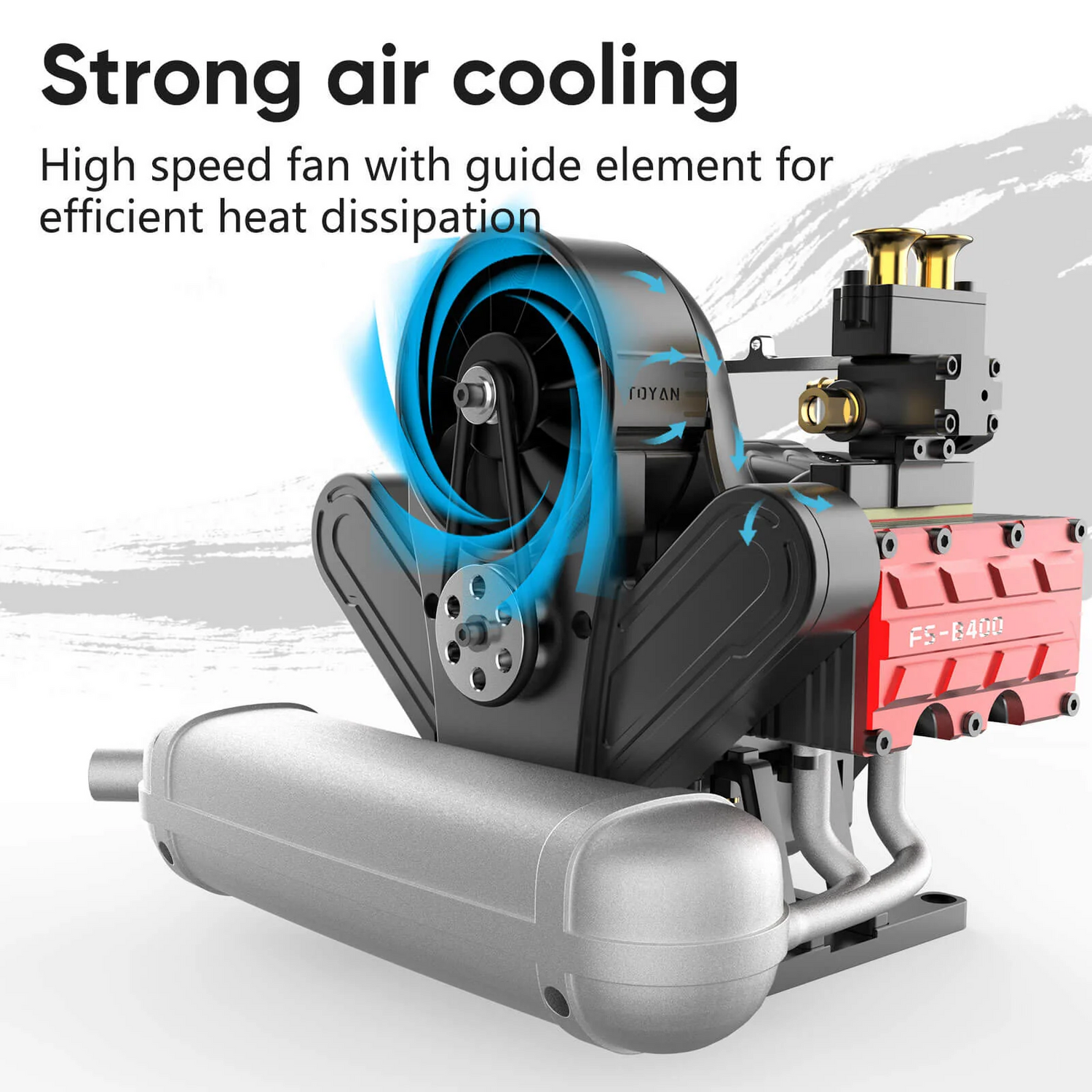 TOYAN Engine FS-B400 14cc Flat-four Horizontal Opposed Working Engine ...