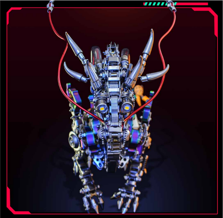 1300PCS 3D Metal DIY Realistic Chinese Dragon Model Kit Ancient Mythic ...