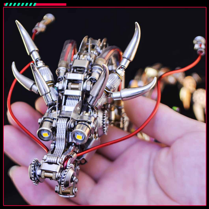 1300PCS 3D Metal DIY Realistic Chinese Dragon Model Kit Ancient Mythic ...