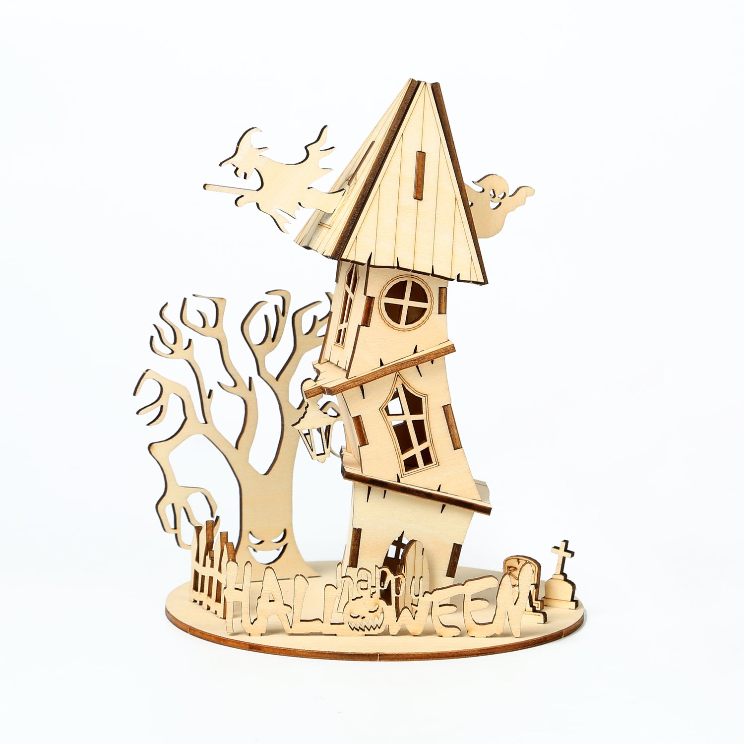 3D Halloween Series DIY Ghost House Wooden Model Kit – metalkitor