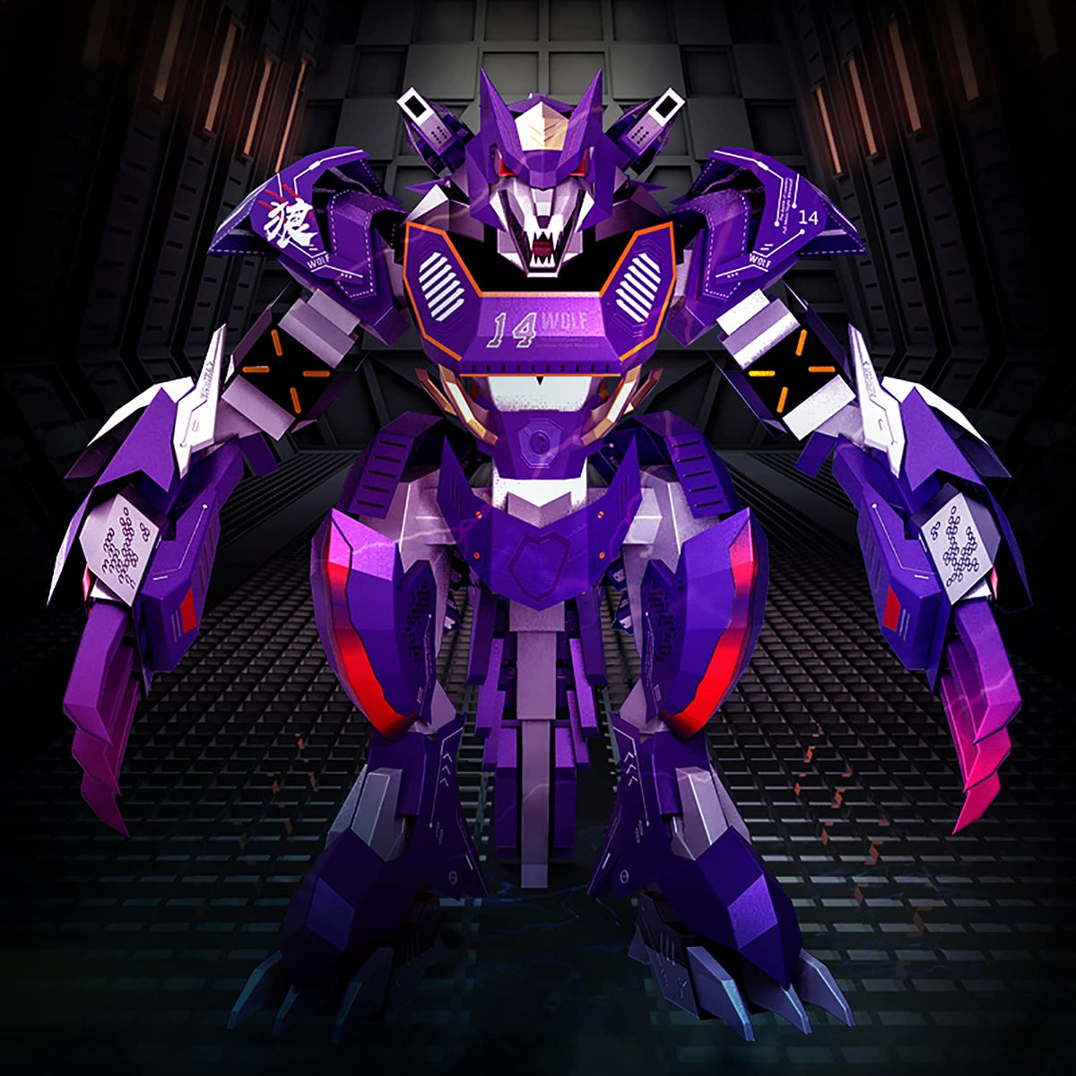 3D Metal Mechanical Wolf Metal Earth DIY Model Kits – metalkitor