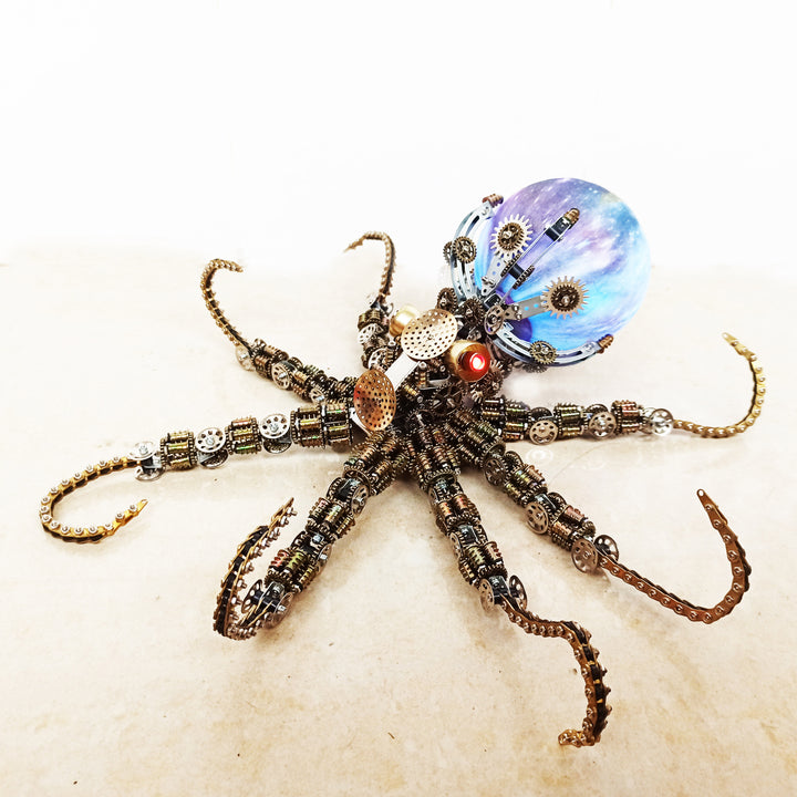 2400PCS+ Steampunk Mechanical Octopus Metal DIY 3D Model Kit – metalkitor
