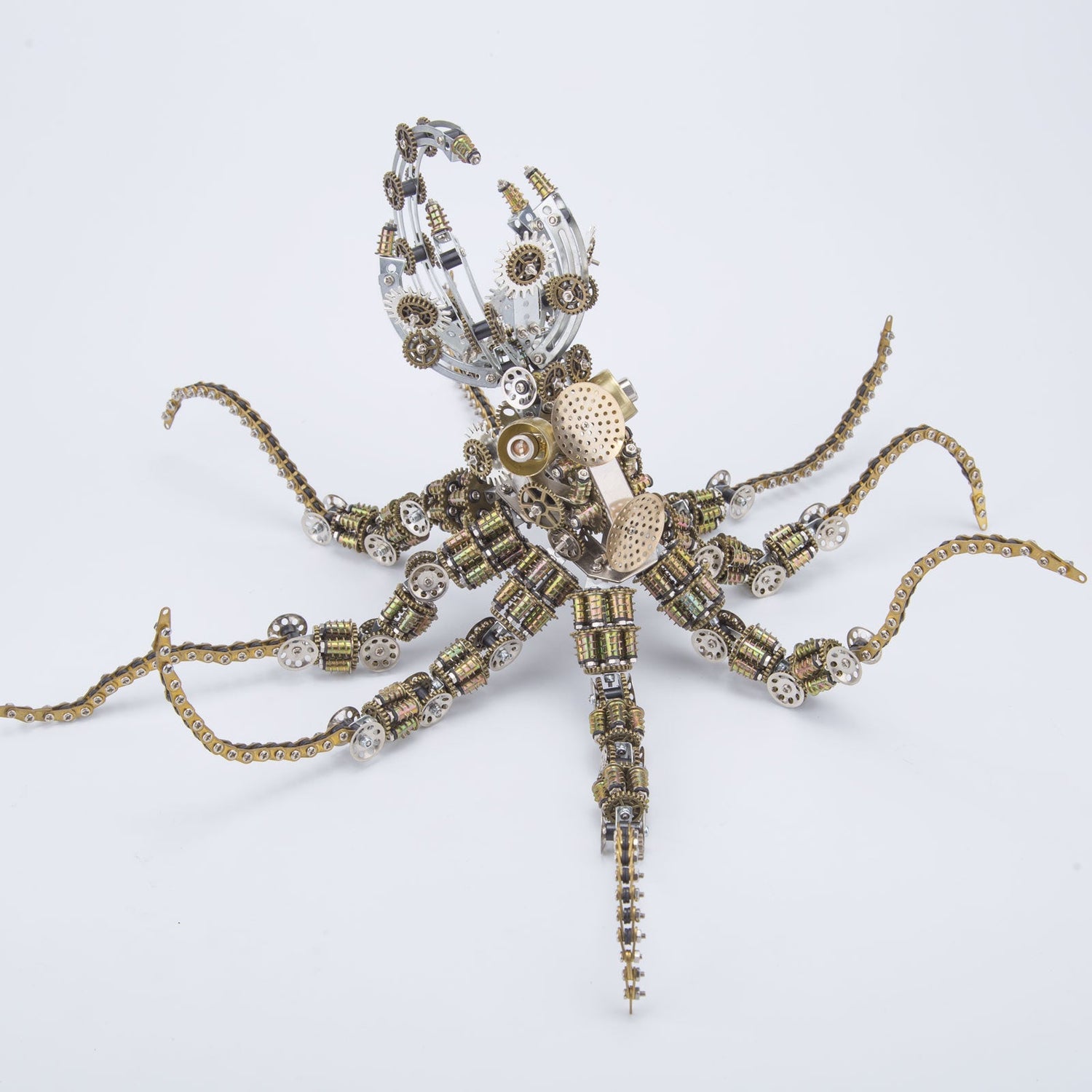 2400PCS+ Steampunk Mechanical Octopus Metal DIY 3D Model Kit – metalkitor